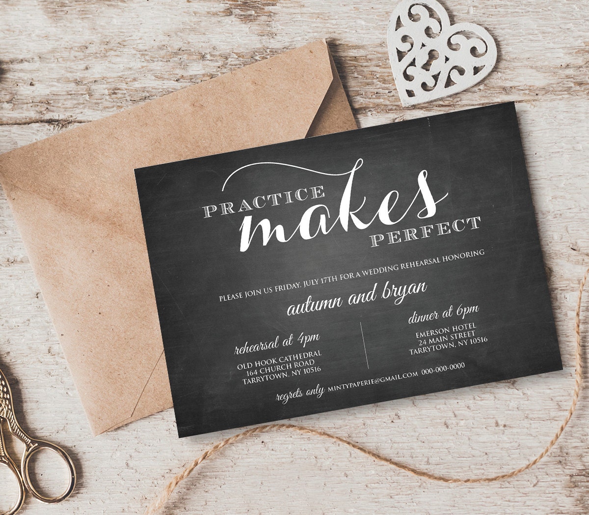 Printable Rehearsal Dinner Invitation INSTANT Digital Download 