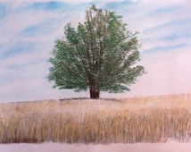 Unique oak tree painting related items | Etsy