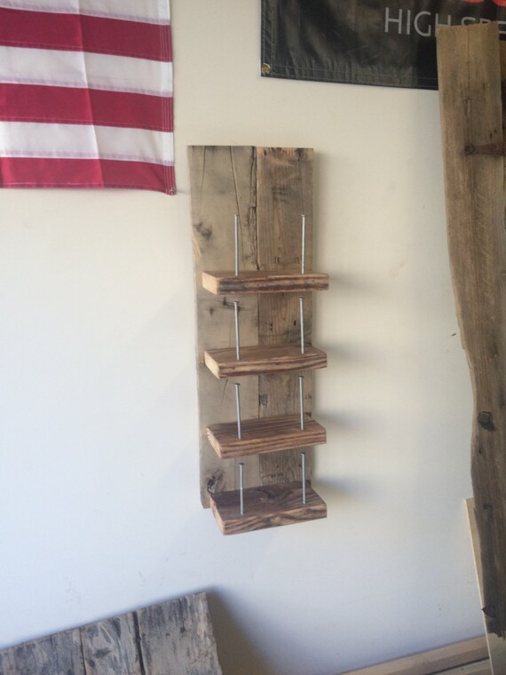 Items similar to Reclaimed Barn Wood Wine Rack on Etsy
