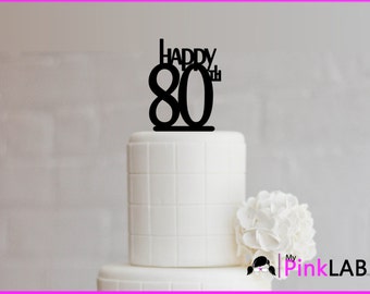 Unique 80th birthday cake topper related items | Etsy