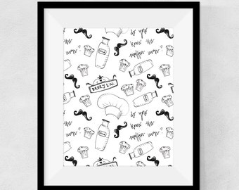 The Muffin Man Puppet Art Project and Nursery Rhyme Poster