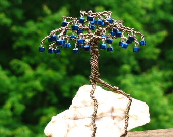 Items similar to Light Blue Tree of Life Pendant Necklace w/chain ...