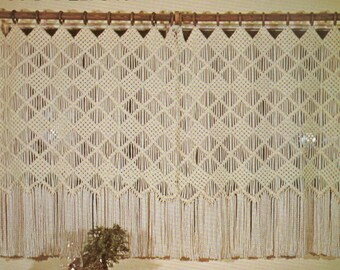 Macrame valance | Etsy