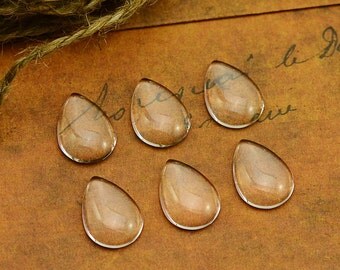 Clear glass cabochon | Etsy