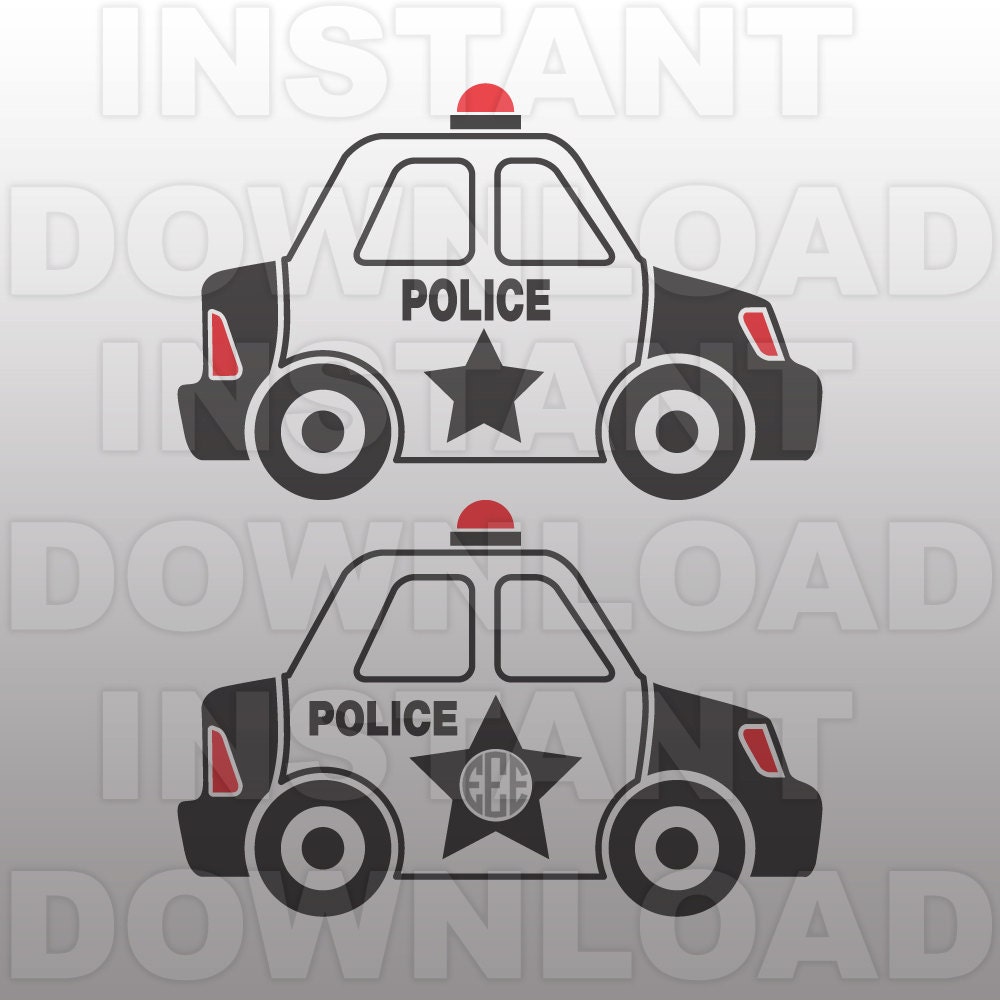 Police SVG FilePolice Car SVGMonogram SVG Cut File-Vector