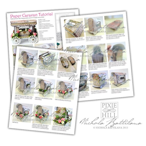 Paper Gypsy Caravan Tutorial and Template PDF by PixieHillStudio