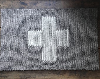 Swiss cross rug | Etsy