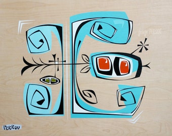 Art by George Perrou by TheAtomicNest on Etsy