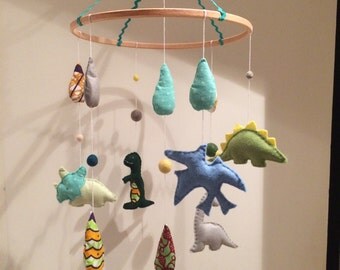 Unique dinosaur baby mobile related items | Etsy