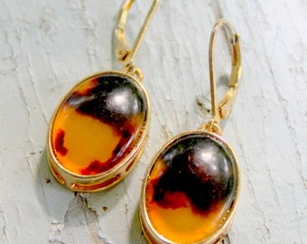 Tortoise earrings | Etsy