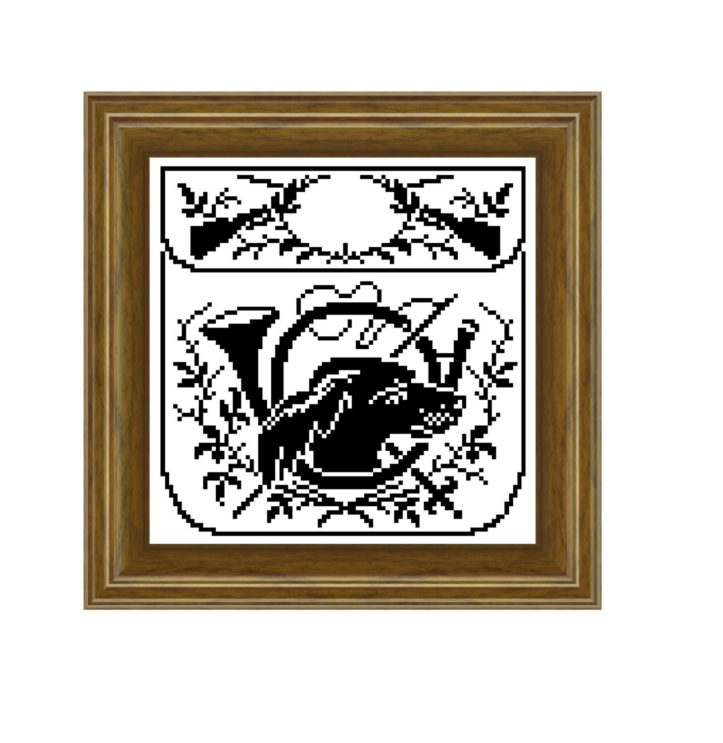 Hunting emblems 2 cross stitch pattern filet crochet