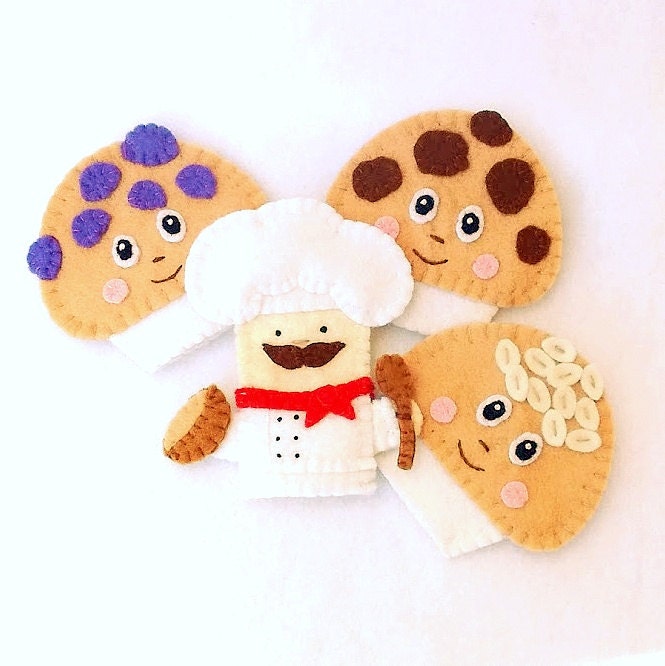 The Muffin Man finger puppet blueberry muffin finger puppet
