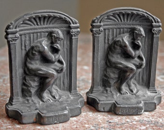 The thinker bookends | Etsy