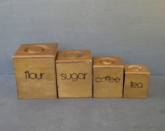 Vintage canister set | Etsy