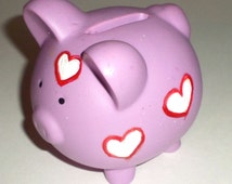 Unique purple piggy bank related items | Etsy