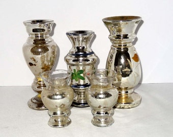 Mercury glass vase | Etsy