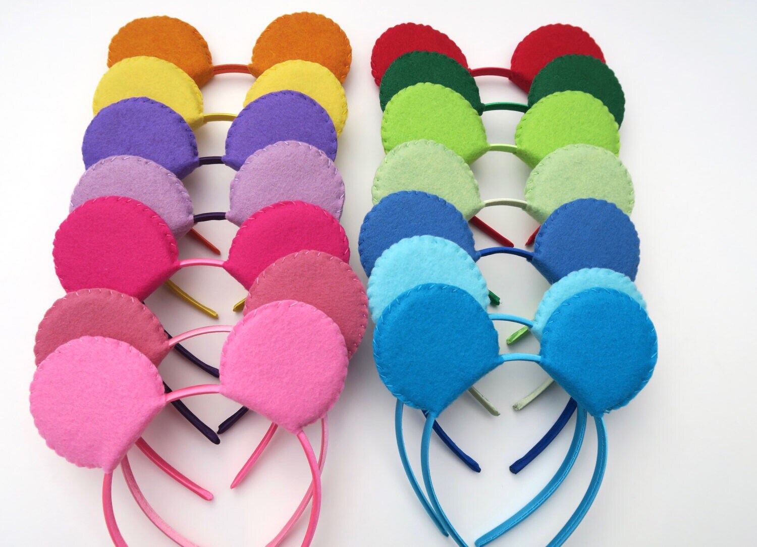 Solid Colorful Bear Ears Headband By TheThreadHouse On Etsy