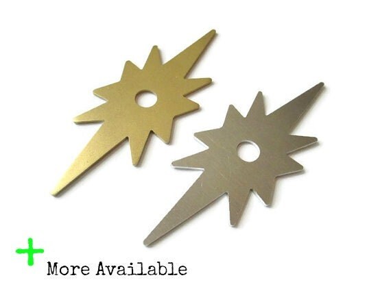 1 Atomic Star Back Plate for knobs Starburst MCM by Fairyhome