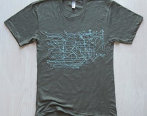 Unique subway map art related items | Etsy