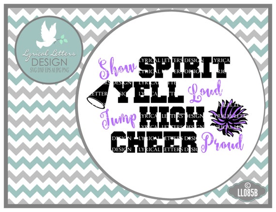 Cheerleading Cheer Yell Loud LL085 B SVG Vector Cutting