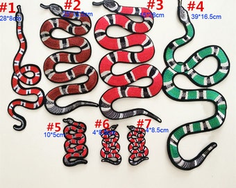 Embroidered snake | Etsy