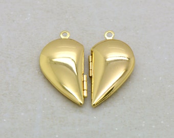 Half heart locket | Etsy