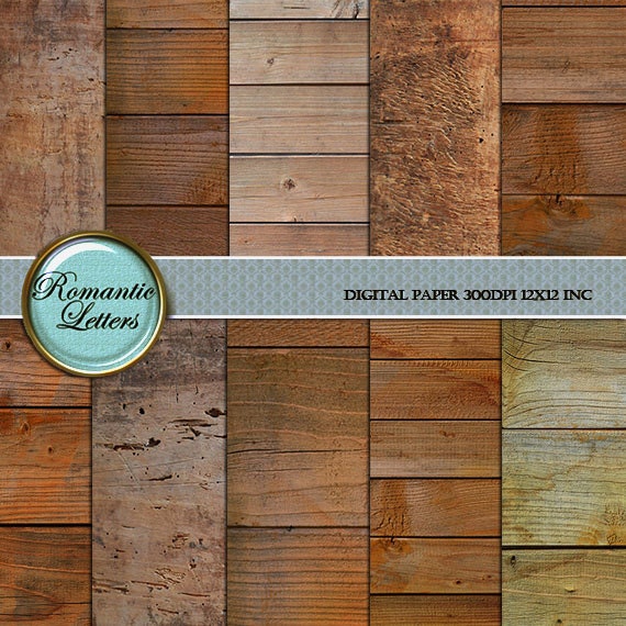 Wood Texture digital paper pack Scrapbooking by RomanticLetters