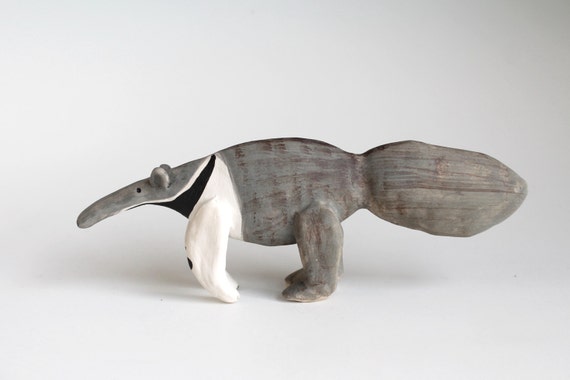 Ceramic sculpture Ceramic Anteater Anteater Art Figure