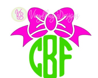 Cheer bow decal | Etsy