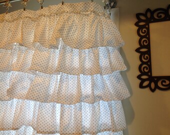 Ruffle shower curtain | Etsy