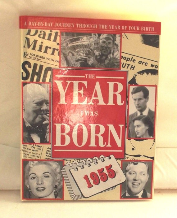 Vintage Hardback Book The Year I was Born by BunkysVintageCrafts Vintage Hardback Book The Year I was Born by BunkysVintageCrafts