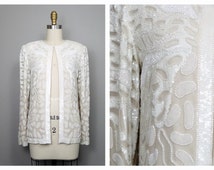 Unique white evening jacket related items | Etsy