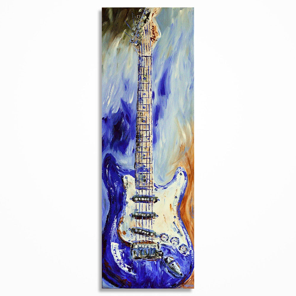 Guitar painting Guitar art Music art Original abstract