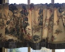Popular items for red toile valance on Etsy
