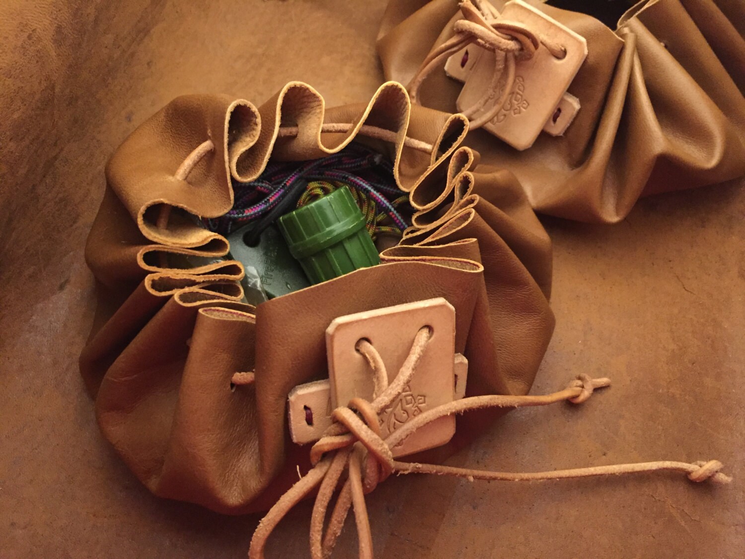 Tinder / Survival Kit / Fire Starting Kit by BushgearLeatherworks