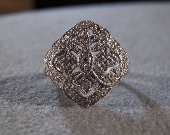 Vintage Sterling Silver Bold Wide Fancy Irish Celtic Knot