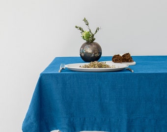 Blue tablecloth | Etsy