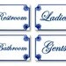 Ceramic toilet sign Restroom sign Bathroom sign Toilet door