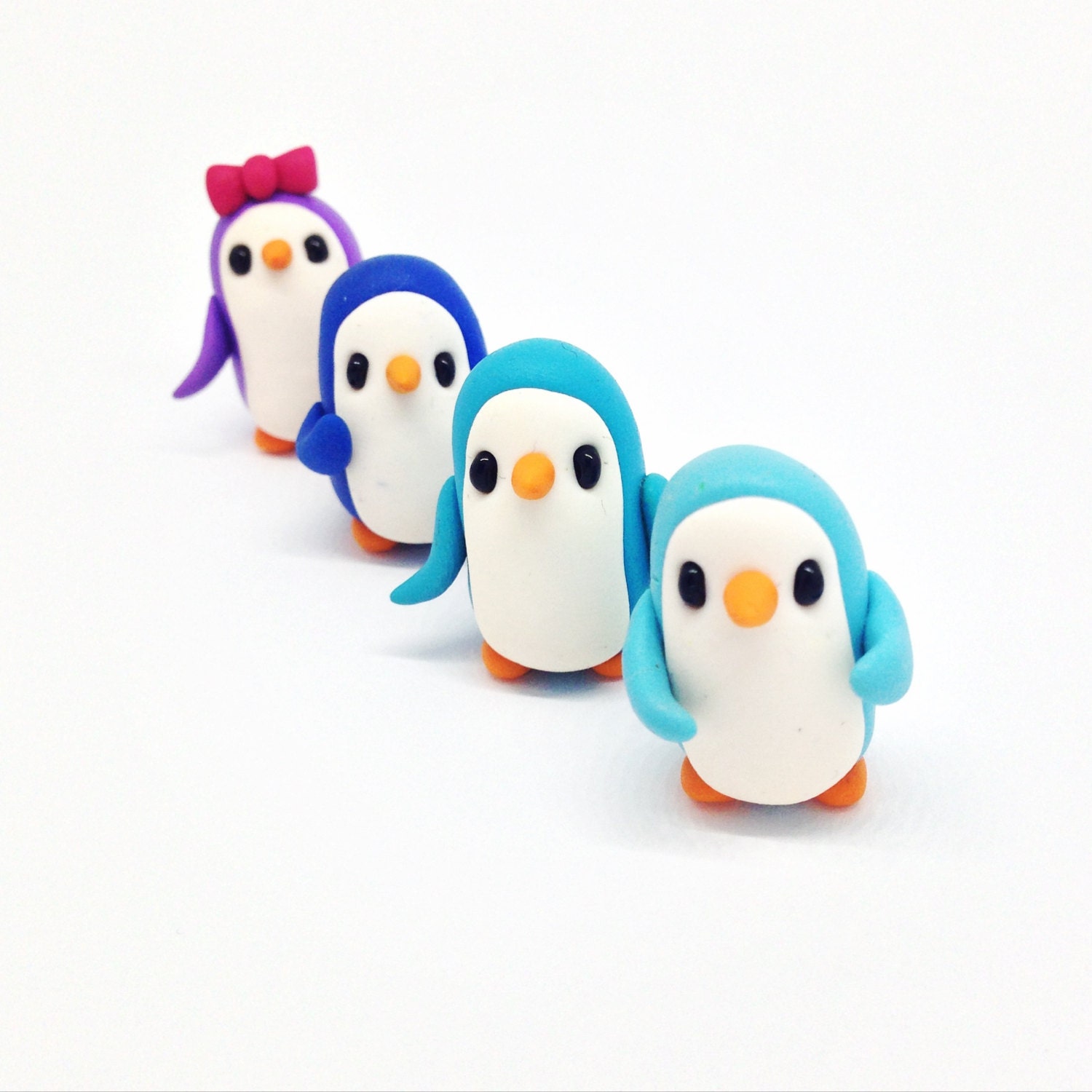 Miniature Penguin Cute Little Polymer Clay Figurine Kawaii