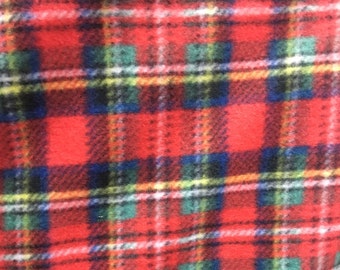 Plaid fleece fabric | Etsy
