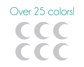 Crescent moon decal | Etsy