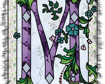 Stained Glass Pattern: Dream Catcher Windchime