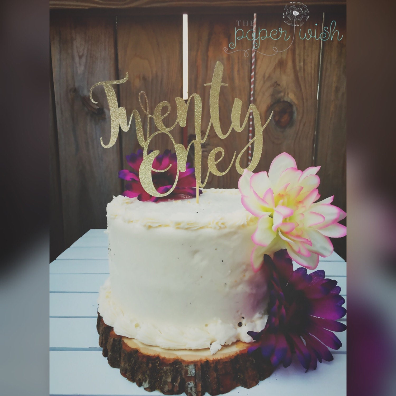 21st birthday cake topper 21st birthday by ThePaperWish on Etsy