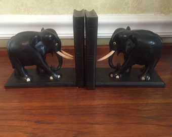 Unique elephant bookends related items | Etsy