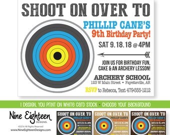 Archery invitation | Etsy