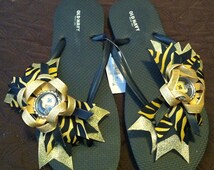 Unique football flip flops related items | Etsy