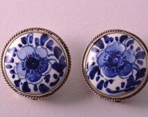 Unique delft earrings related items | Etsy