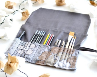 Roll up pencil case | Etsy