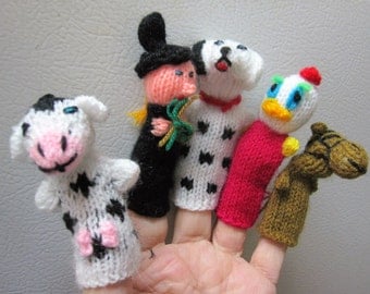 Knit finger puppet | Etsy