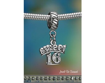 Sweet 16 charm | Etsy
